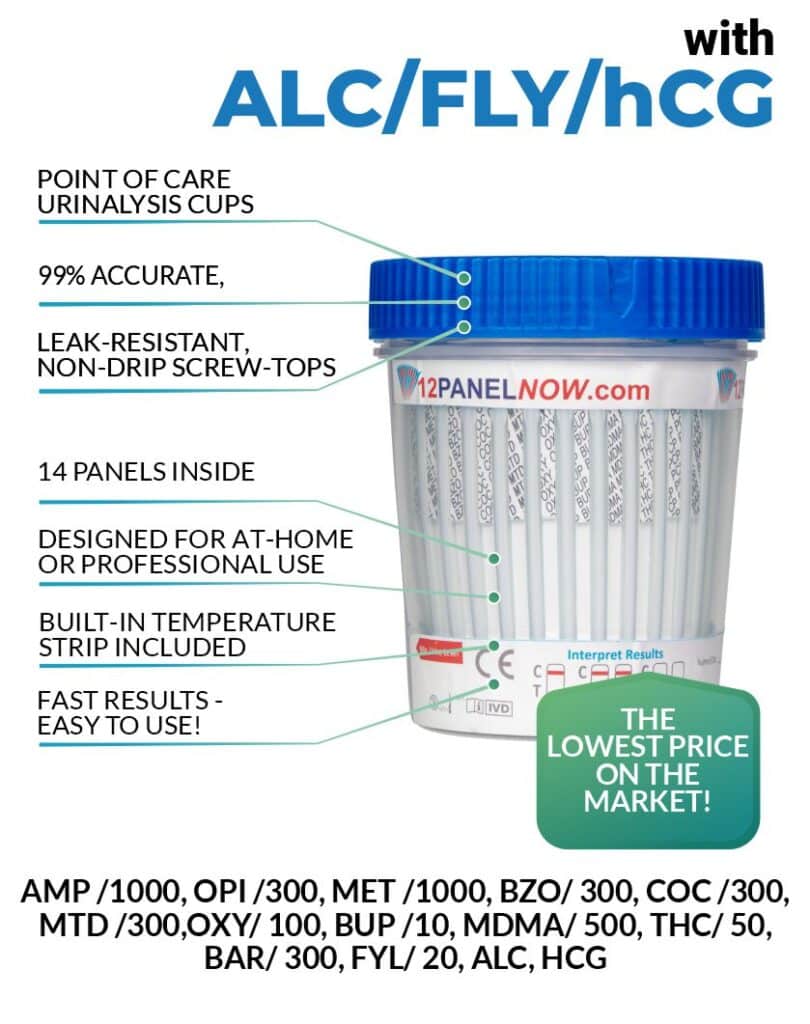 14 Panel Urine Drug Test Cup - Buy Now from 12PanelNow!