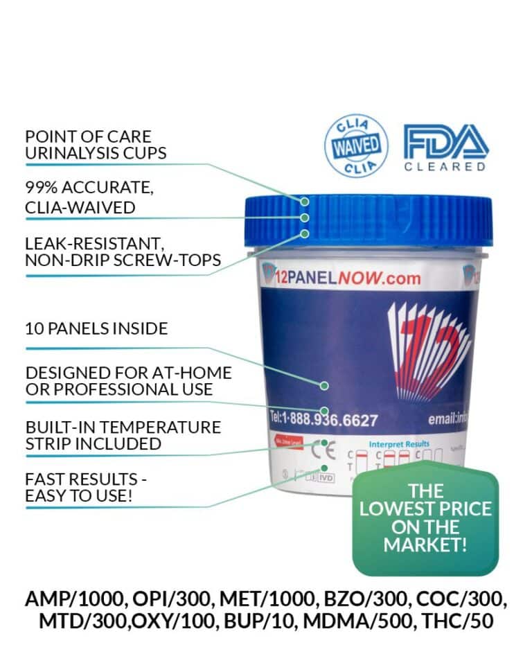 Buy 10 Panel Drug Test Cups - As Low As $1.79 - 12PanelNow